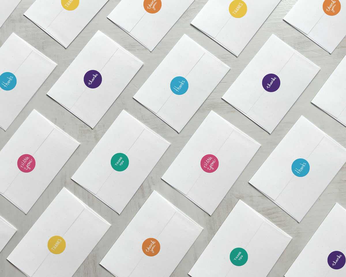 Cute & Colorful Thank You Sticker Seals for Envelopes & Stationery ...