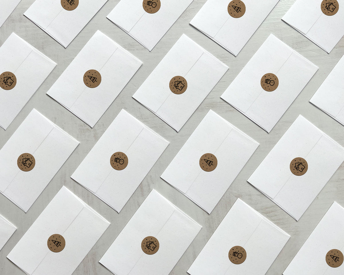 Kraft Cornucopia Sticker Seals for Envelopes & Stationery – Black Tabby ...