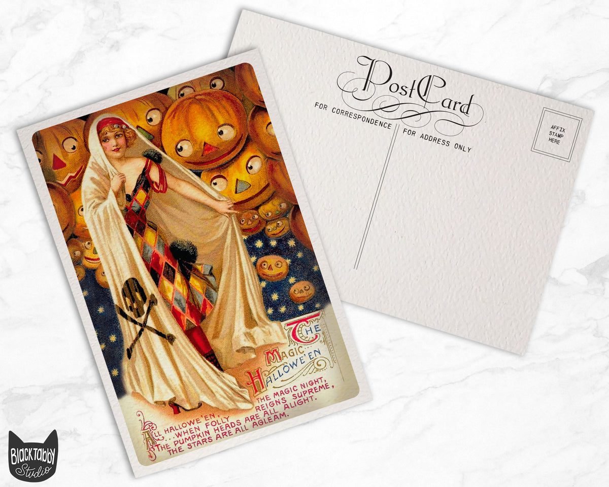 Vintage Spooky Halloween - 24 Postcards – Black Tabby Studio