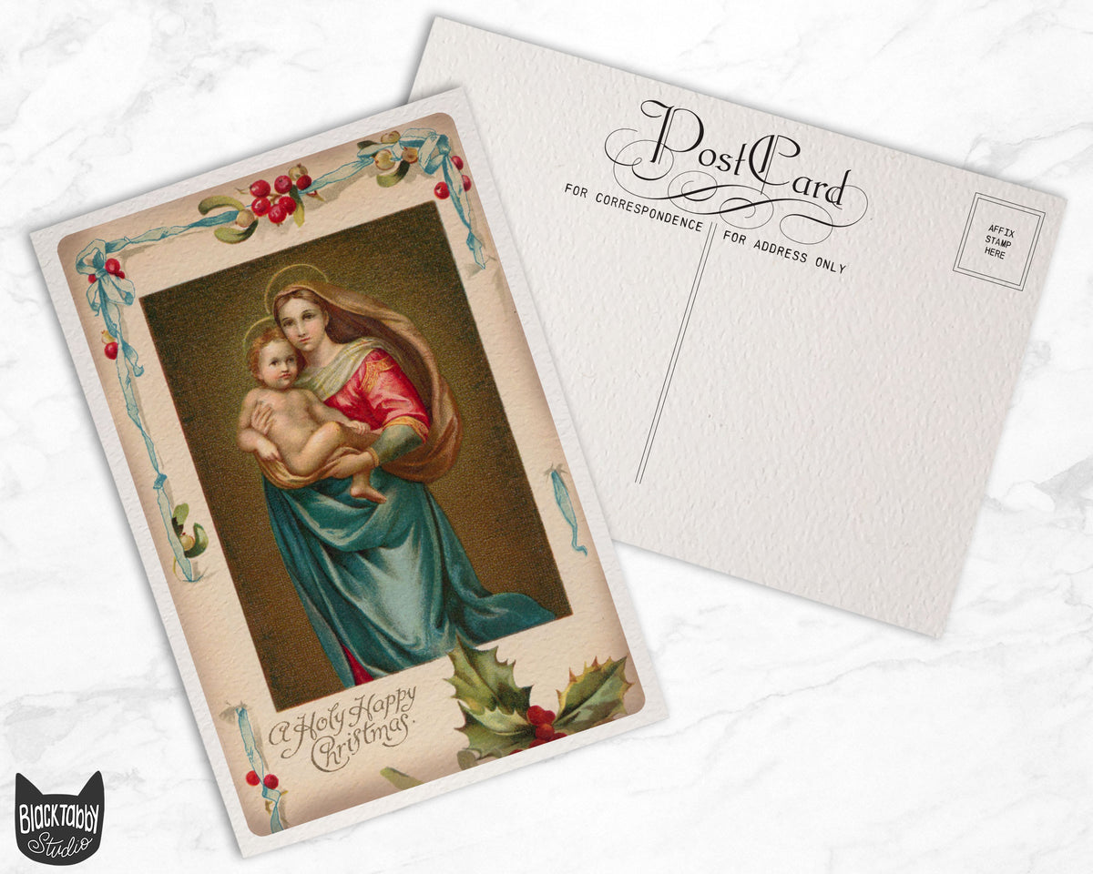 Vintage Jesus & Angels Christmas - 24 Postcards – Black Tabby Studio